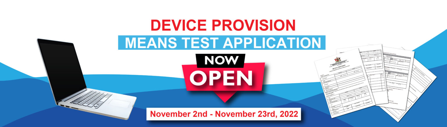 Re-opening of Means Test (Laptop Distribution) – Ministry of Education