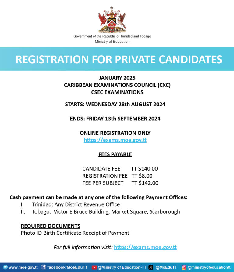 Csec Timetable May June 2025