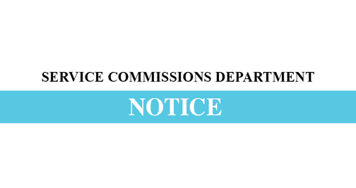Notice: Service Commission – Ministry of Education