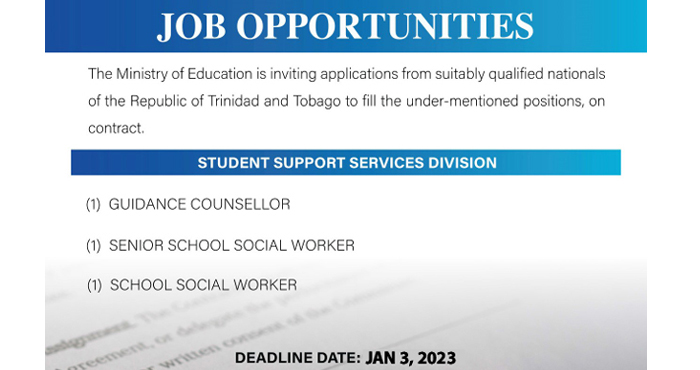Job Opportunity: Student Support Services Division – Ministry of Education