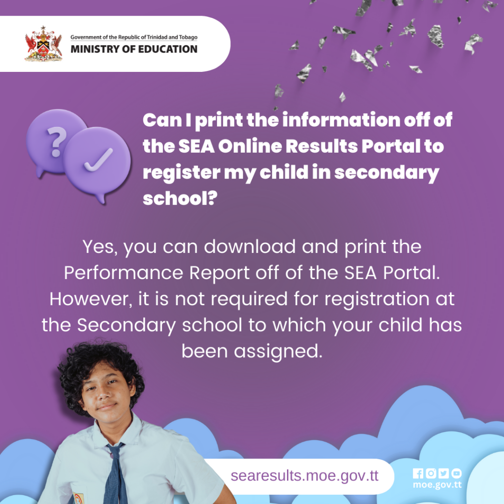 Secondary Entrance Assessment (SEA) 2023 – Ministry of Education