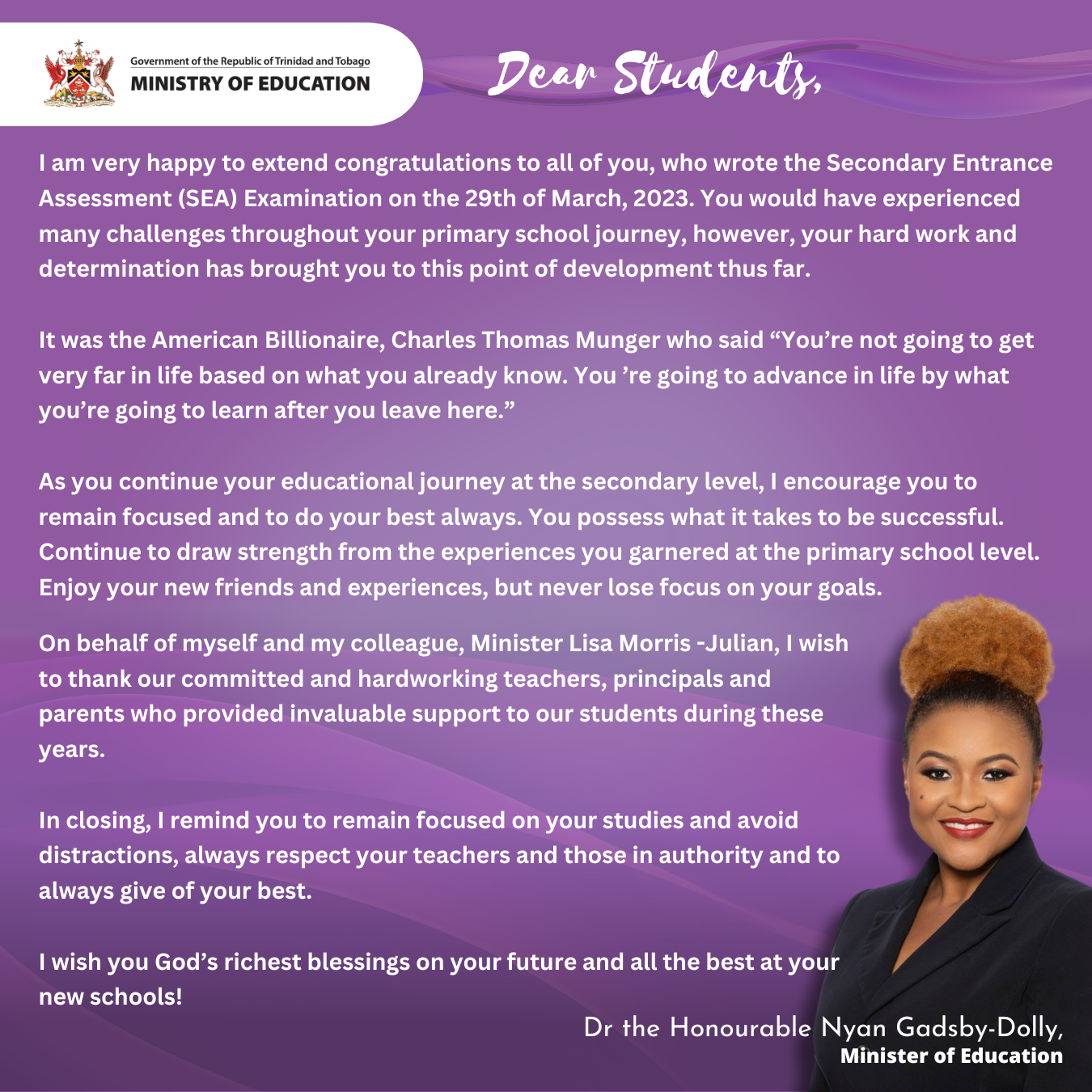 MOE Social Media Post – Ministry of Education