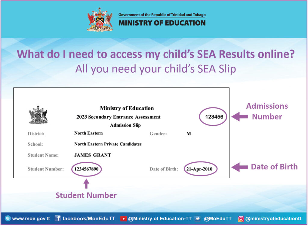 SEA slip 2023 – Ministry of Education