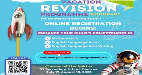 Registration Form for Parents of Secondary Students – Vacation Revision ...