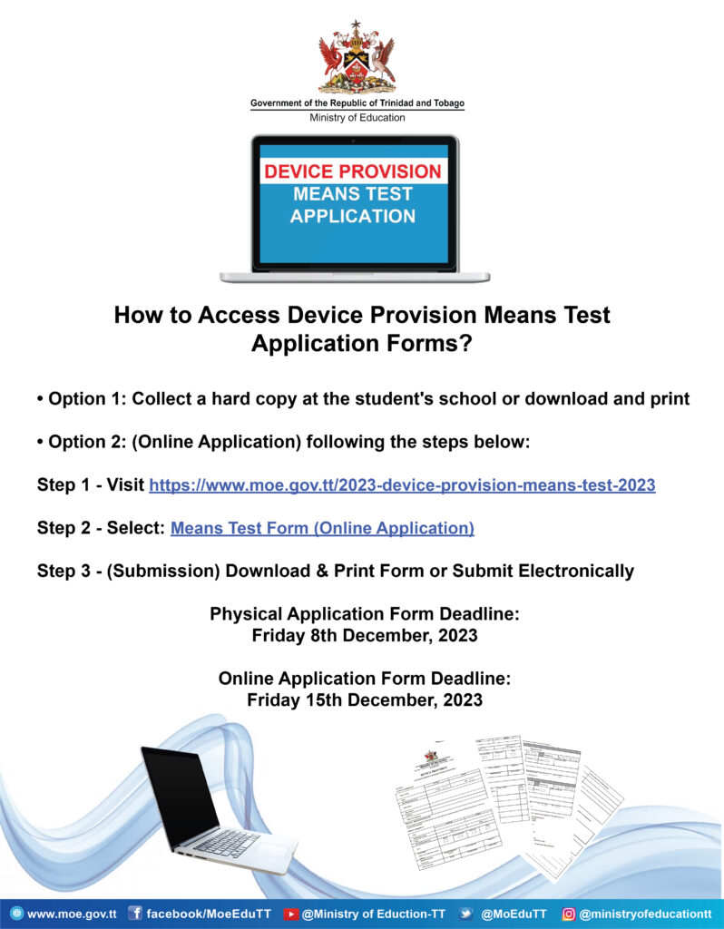 2023 Device Provision Means Test – Ministry of Education