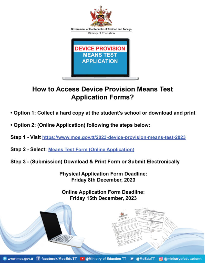 2023 Device Provision Means Test – Ministry of Education