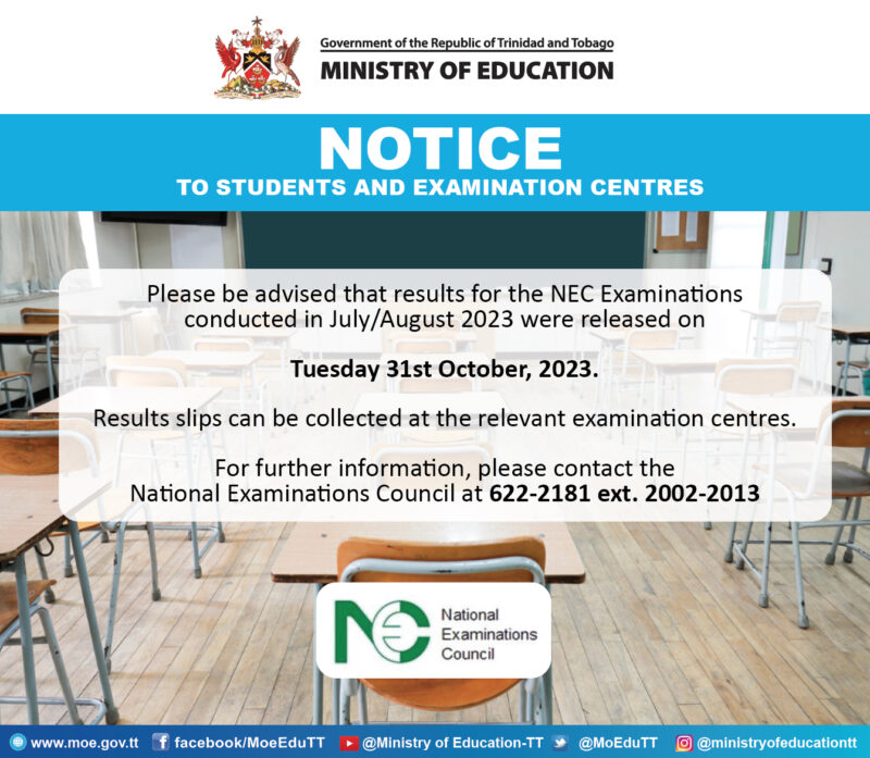 National Examinations Council 2023 – Ministry of Education