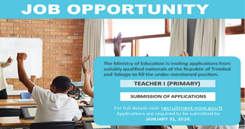 Job Opportunity: Teacher 1 (Primary) – Ministry of Education