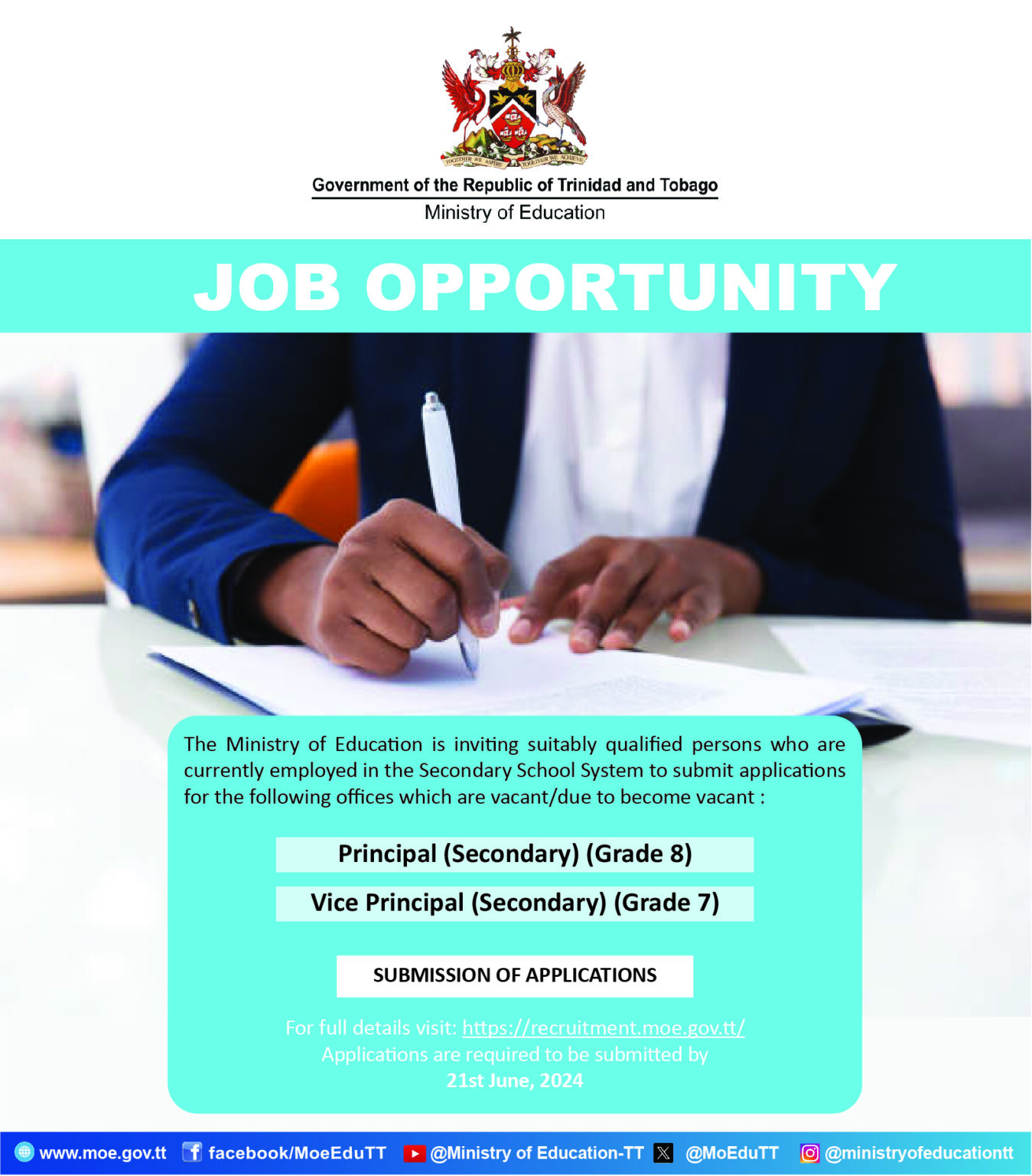 Job Opportunity Secondary Principal and Vice Principal May 2024 ...
